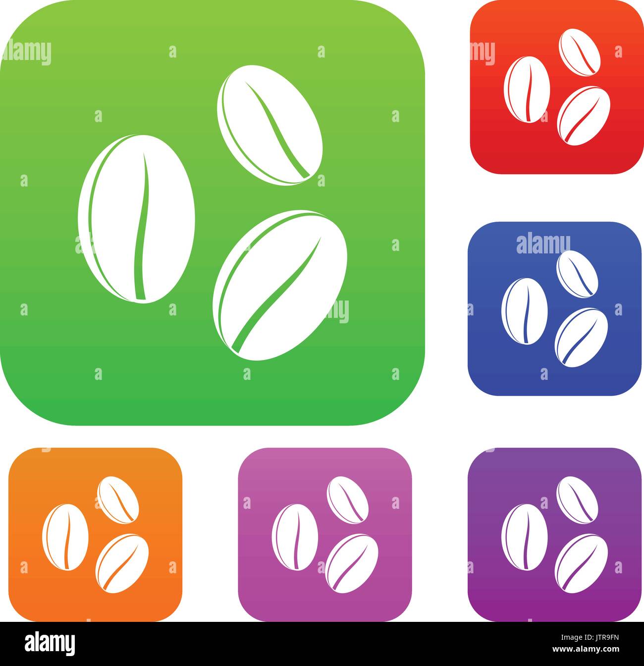 Coffee beans set collection Stock Vector Image & Art - Alamy
