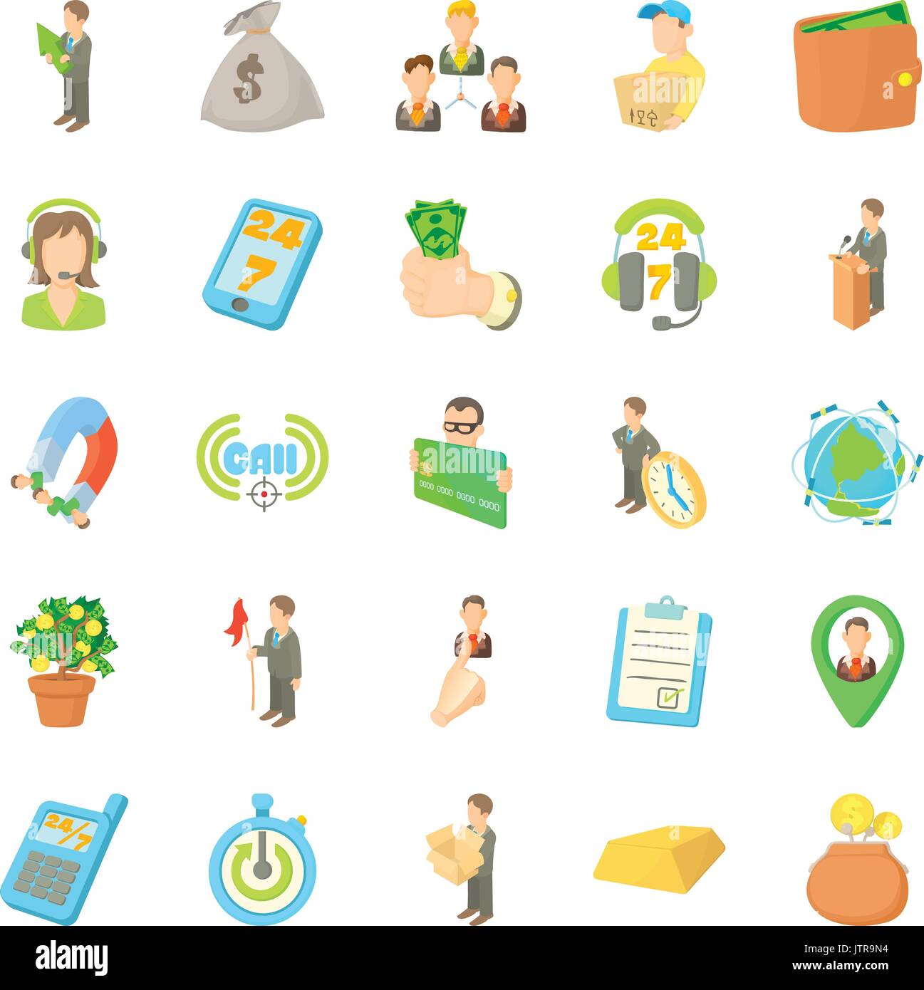 Contract icons set, cartoon style Stock Vector Image & Art - Alamy