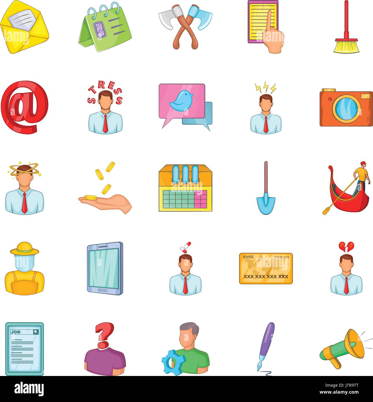 Job vacancy icons set, cartoon style Stock Vector Image & Art - Alamy