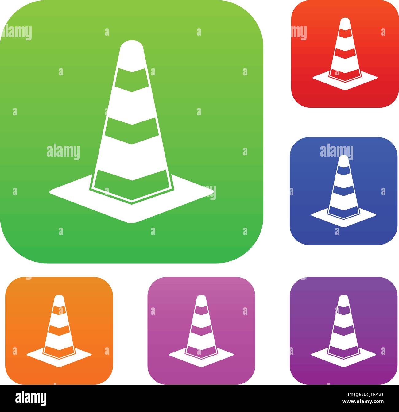 Traffic cone set collection Stock Vector Image & Art - Alamy