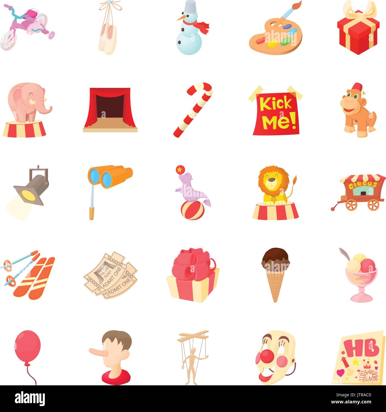 Delight icons set, cartoon style Stock Vector Image & Art - Alamy