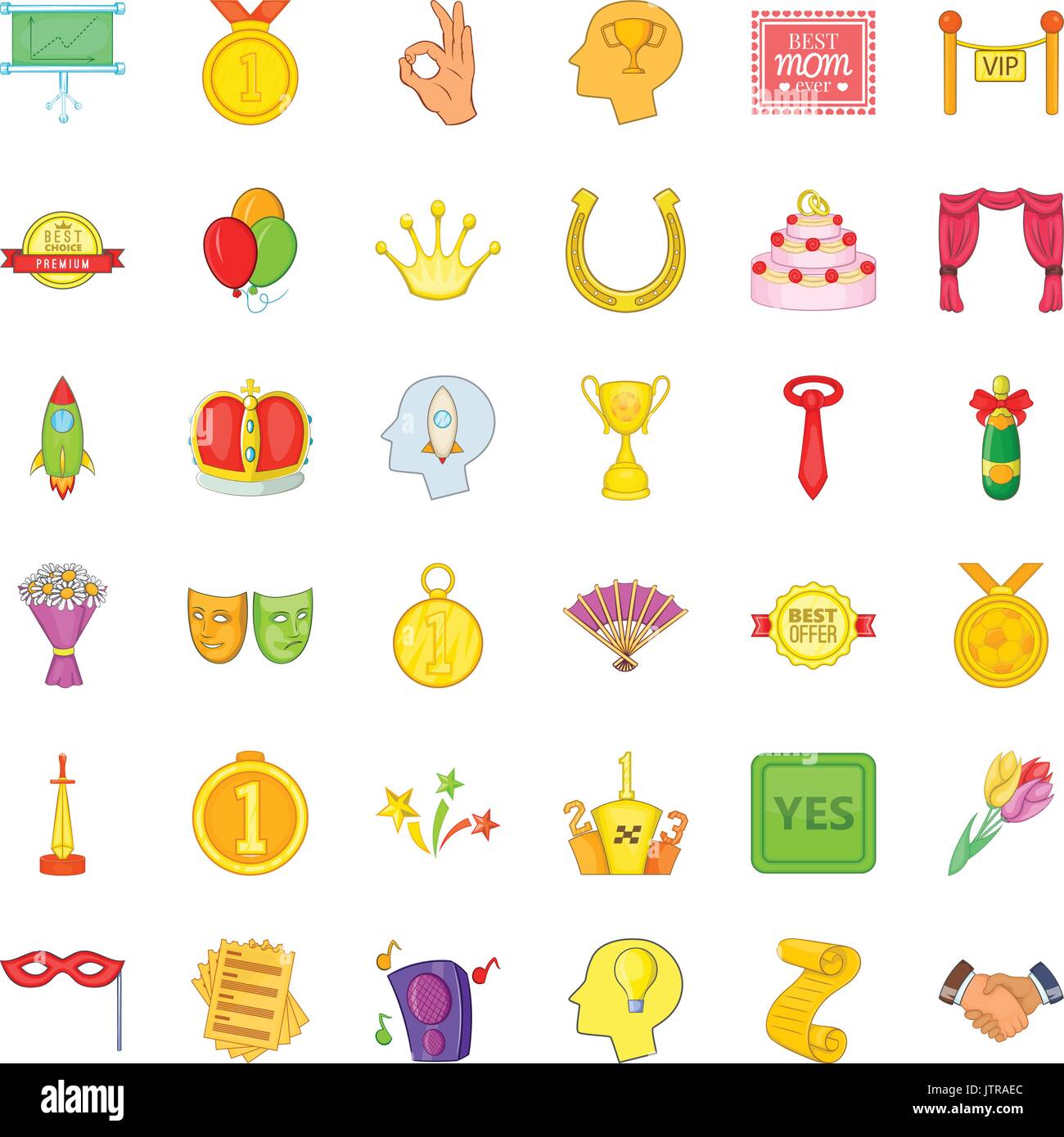 Winner icons set, cartoon style Stock Vector Image & Art - Alamy