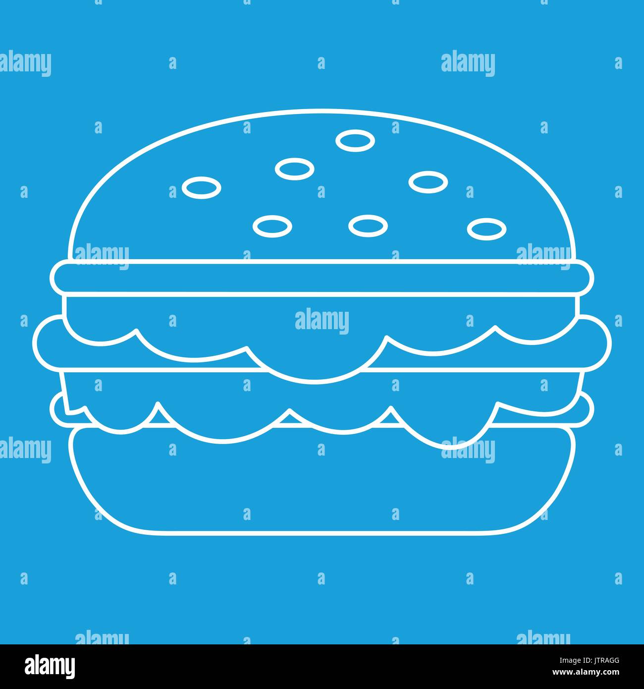 Burger icon outline Stock Vector Image & Art - Alamy