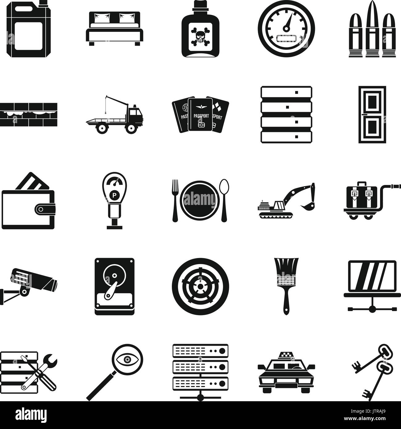 Keys icons set, simple style Stock Vector Image & Art - Alamy