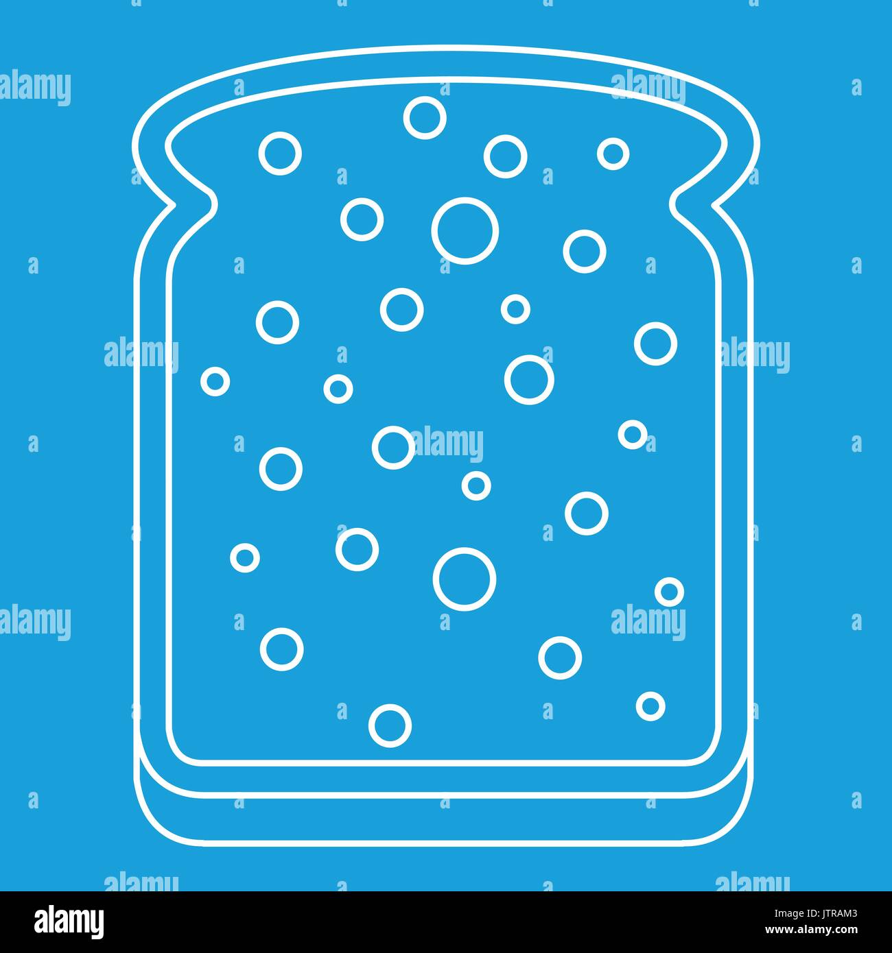 Slice of white bread icon outline Stock Vector Image & Art - Alamy