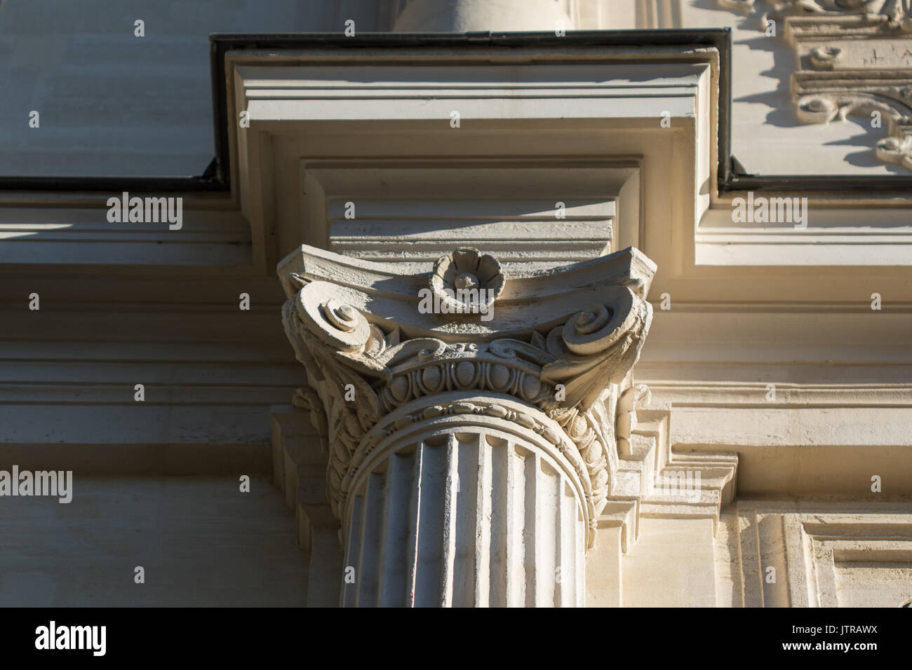 Neo-Classical architectural detail of a building in Paris Stock Photo ...