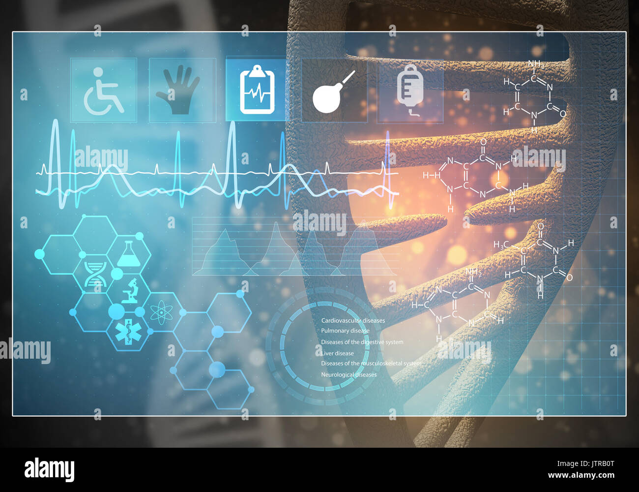 Medicine user interface Stock Photo - Alamy