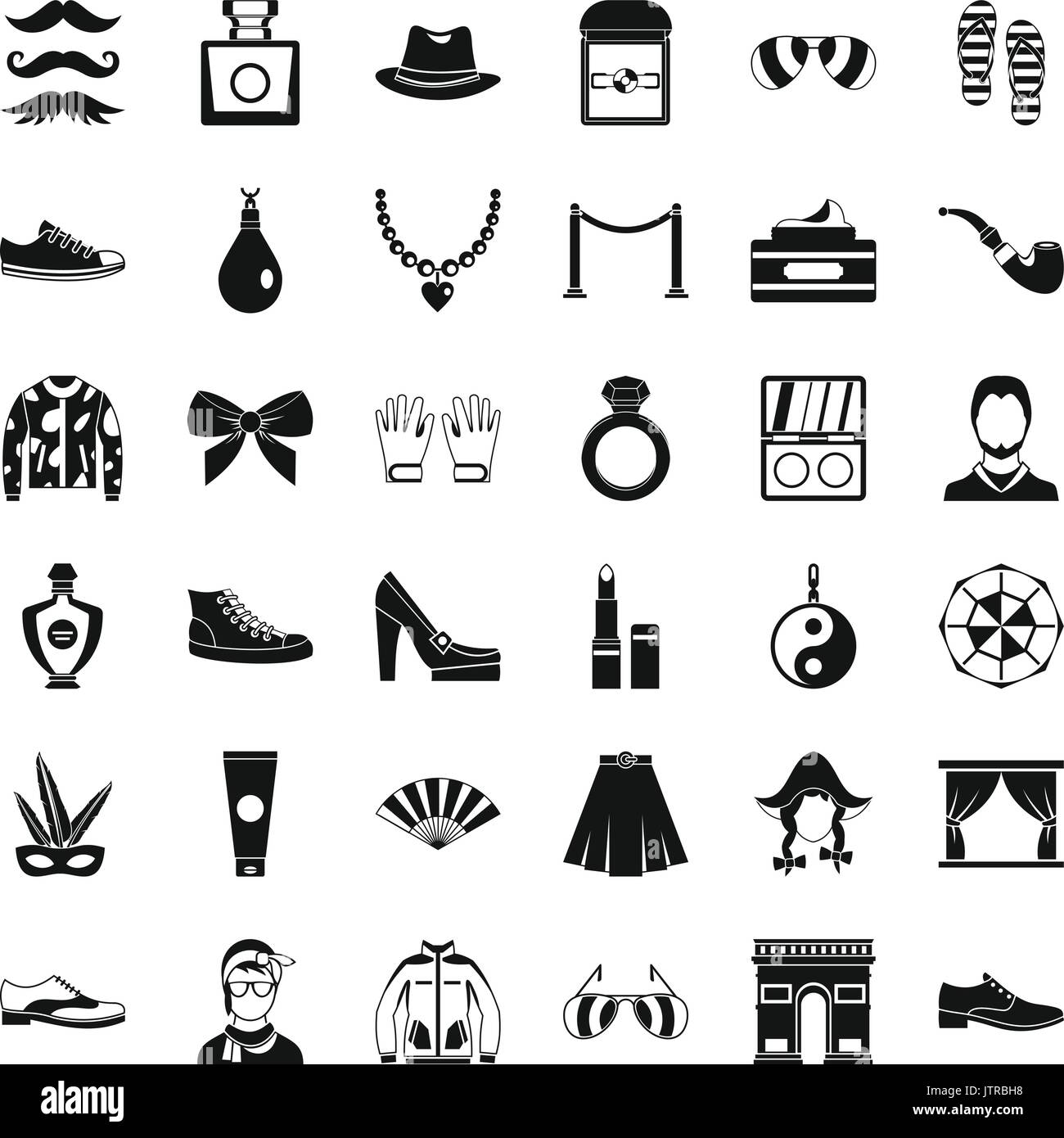 Vogue life icons set, simple style Stock Vector Image & Art - Alamy