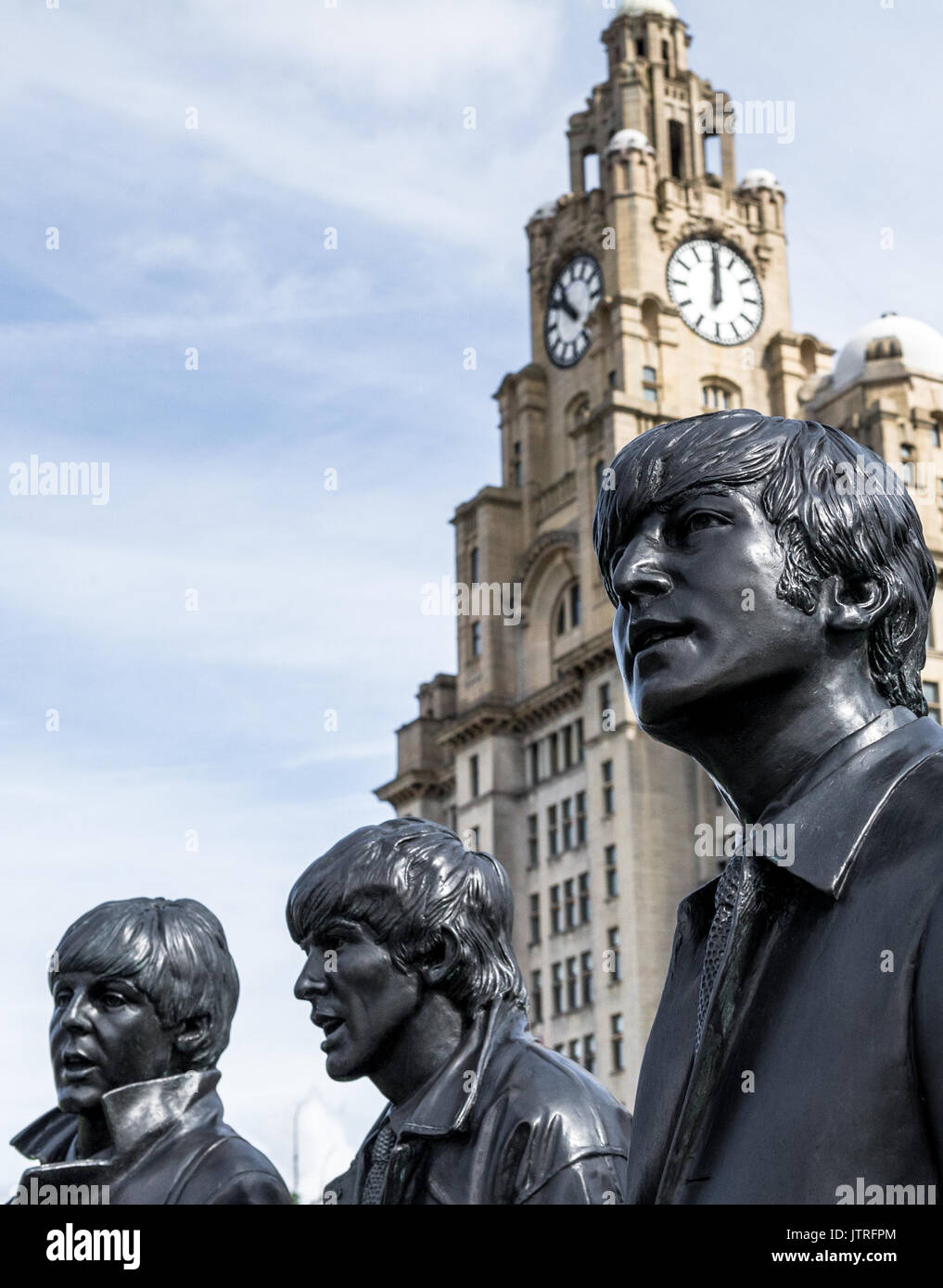The Beatles sculptures on Liverpool's water front Stock Photo - Alamy
