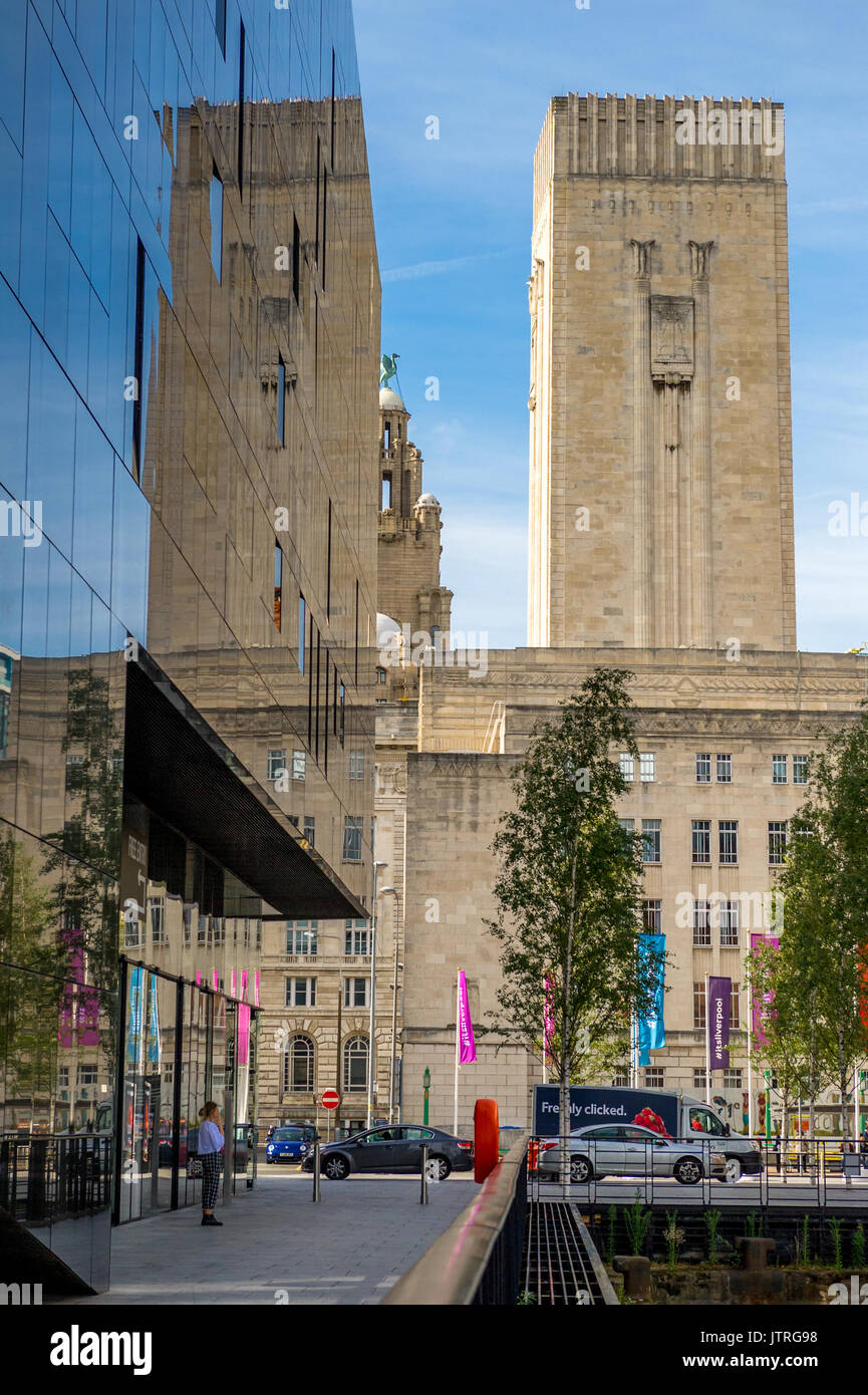 The George's dock ventilation and control building in reflective glass ...