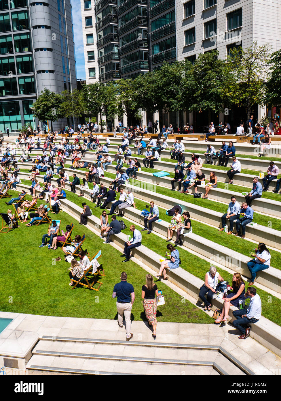 Sheldon Square Amphitheatre, Paddington Central, Paddington, City of ...