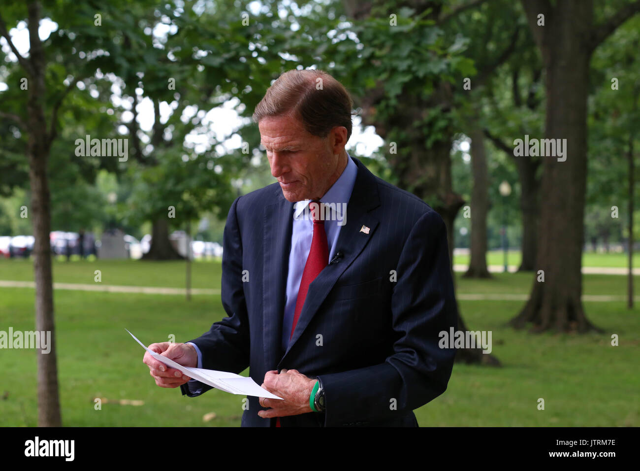 U.S. Senator Richard Blumenthal of Connecticut during a Democratic ...