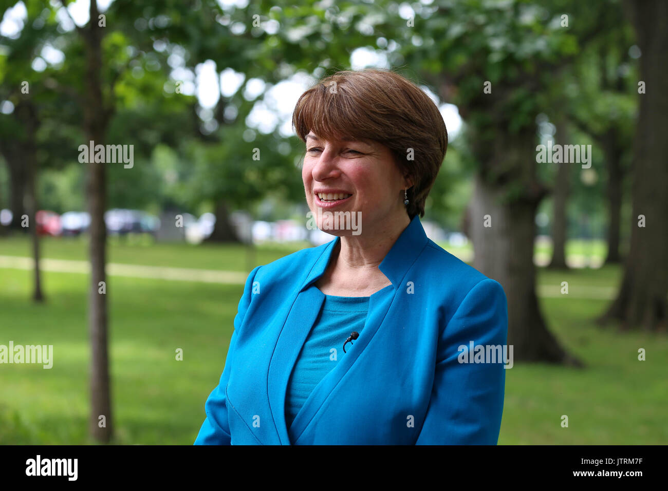U.S. Senator Amy Klobuchar of Minnesota during a Democratic event on ...