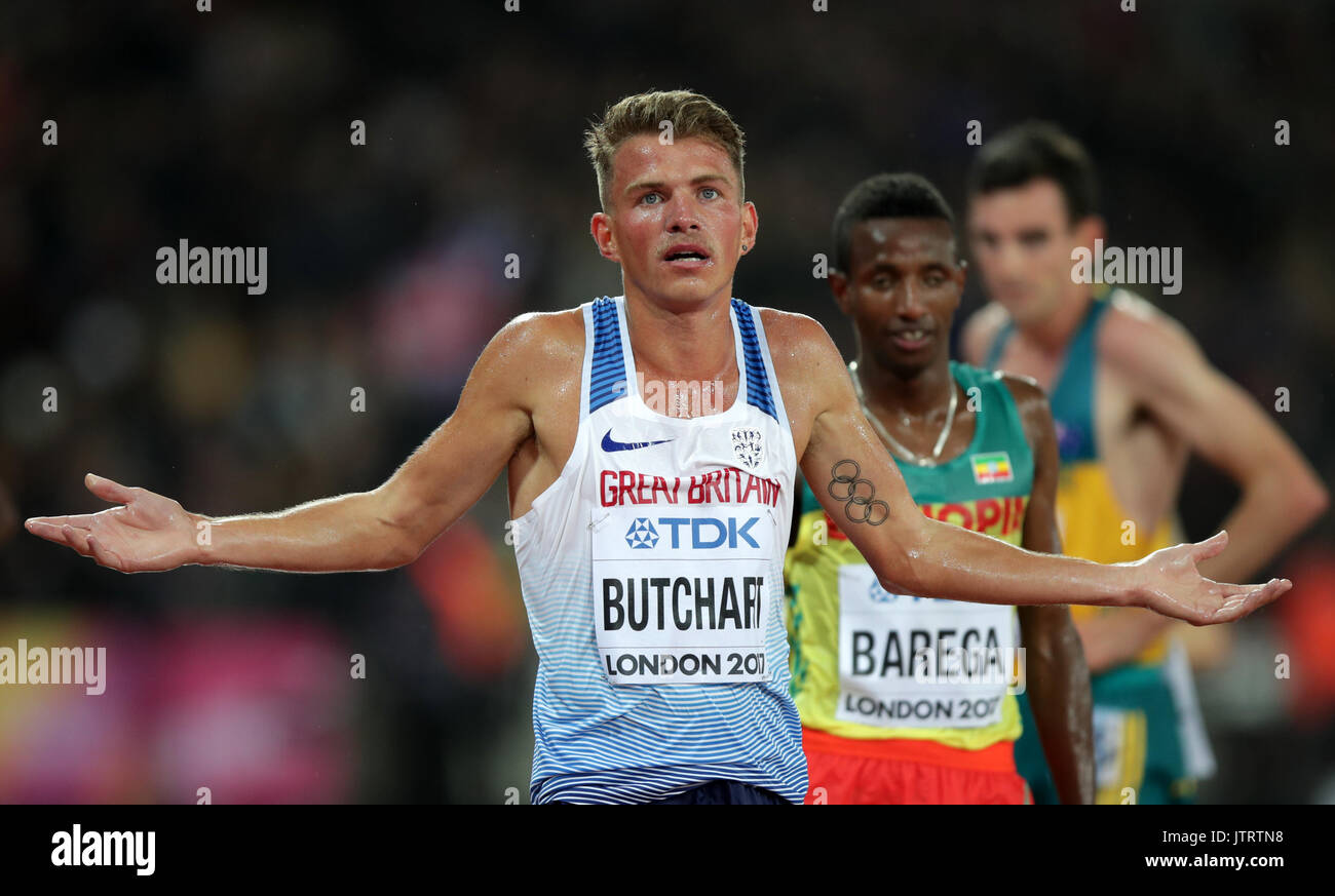 Great Britain's Andrew Butchart after the Men's 5,000m heats during day ...