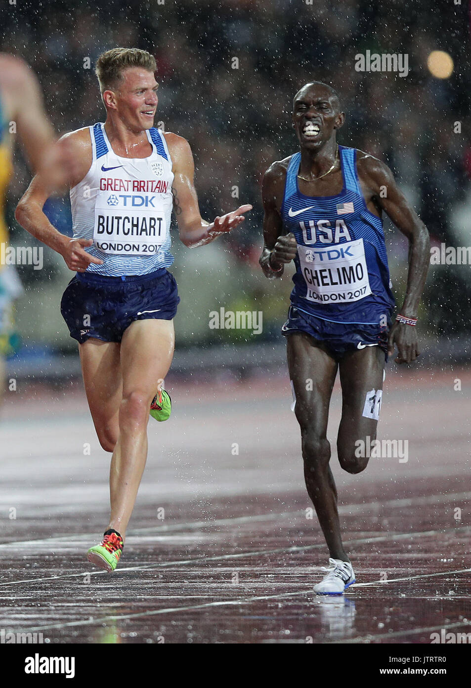 Great Britain's Andrew Butchart and USA's Paul Kipkemoi Chelimo during ...