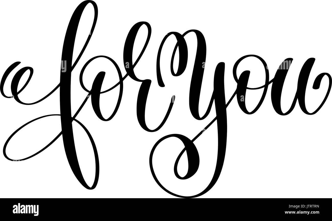 for you hand lettering inscription Stock Vector Image & Art - Alamy