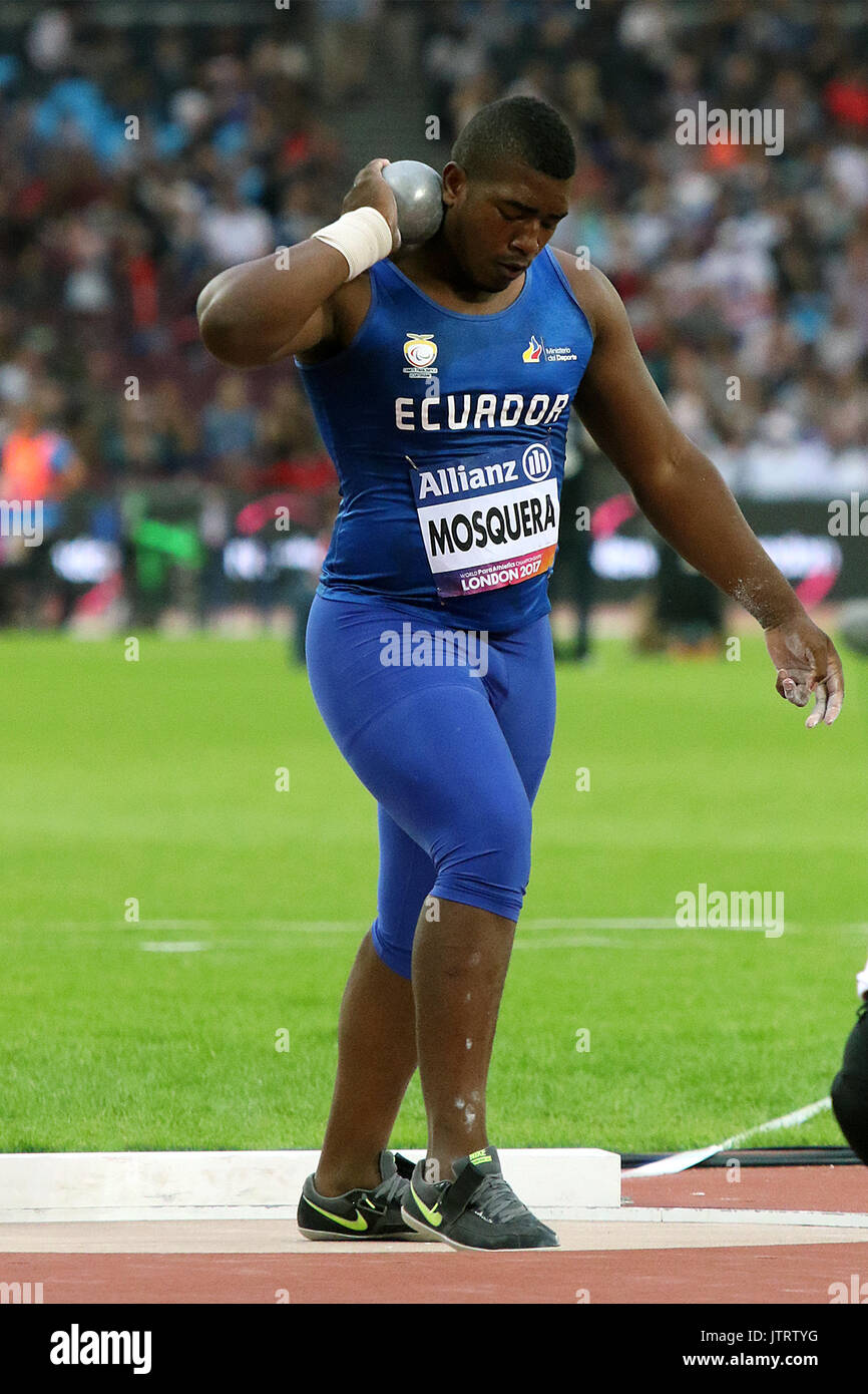Stalin David MOSQUERA of Ecuador wins silver in the Men's Shot Put F20 ...