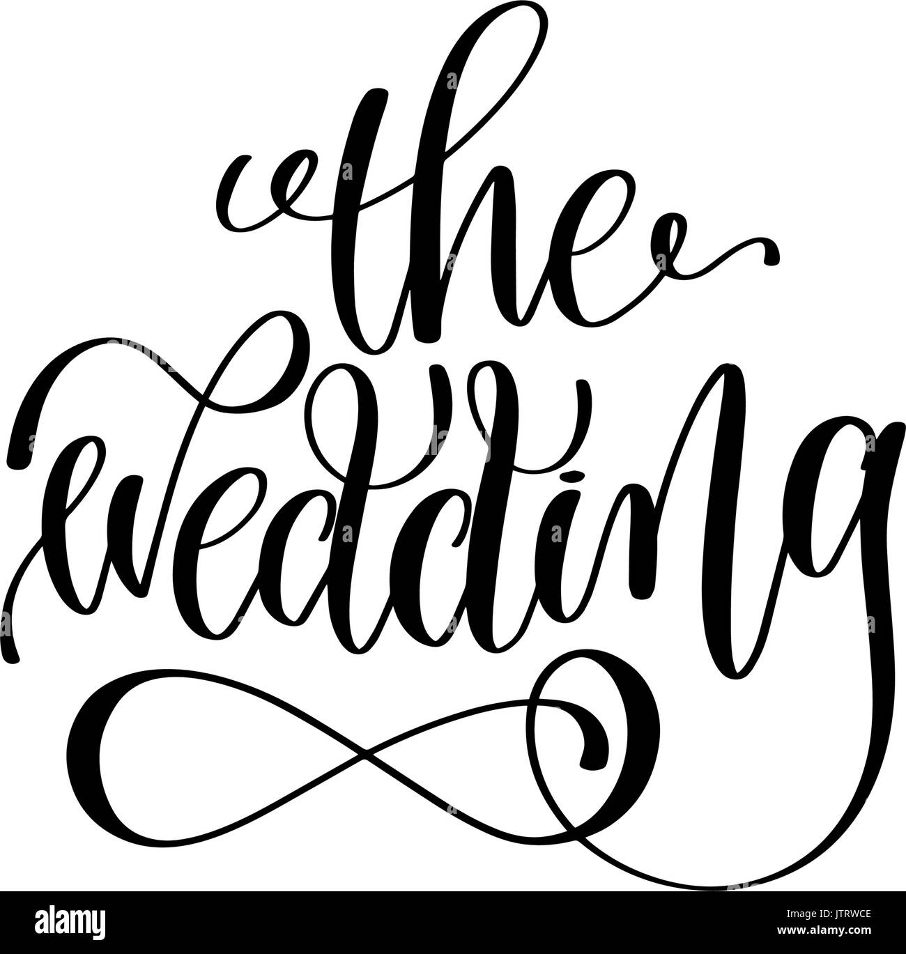 Save the date lettering phrase Stock Vector Images - Alamy