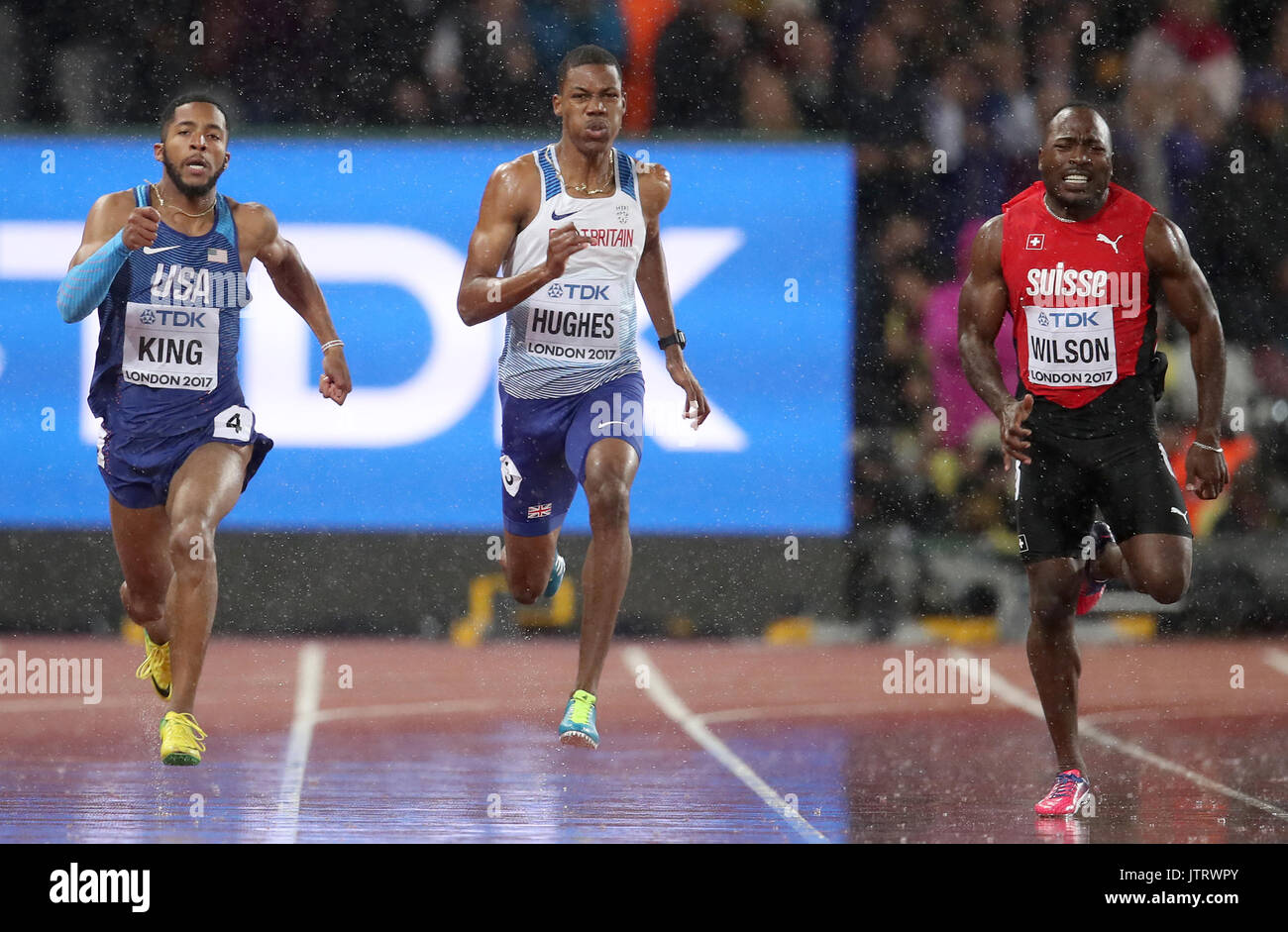 USA's Kyree King, Great Britain's Charnel Hughes and Switzerland's Alex ...