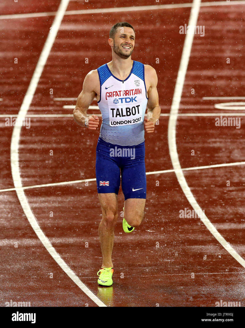 Great Britain's Daniel Talbot in action in the Men's 200m semi-finals ...