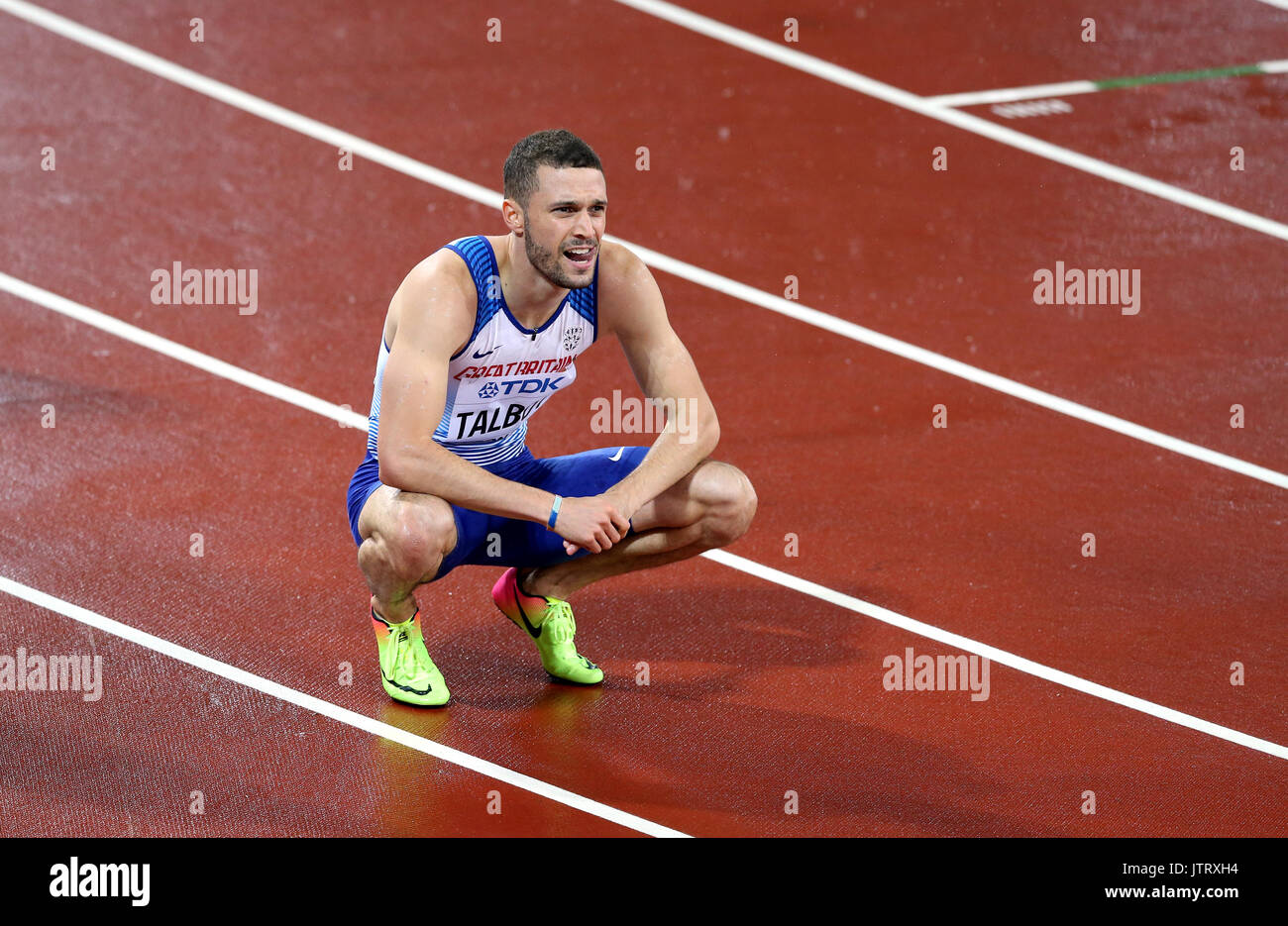 Great Britain's Daniel Talbot in action in the Men's 200m semi-finals ...