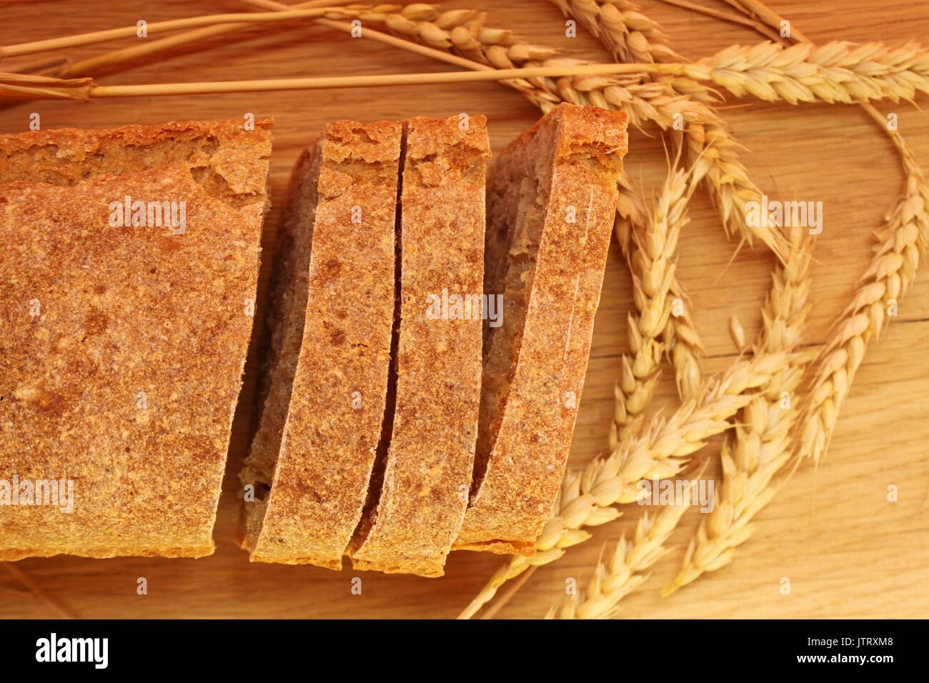Homemade bread with wheat Stock Photo - Alamy