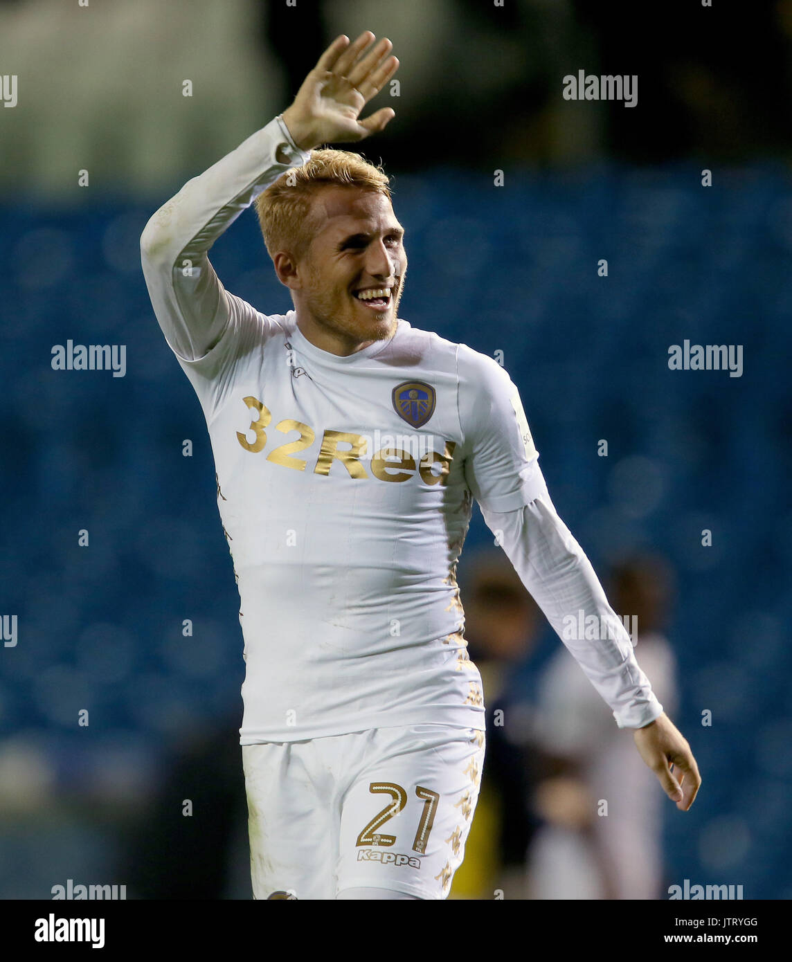 Leeds United's Samu Saiz celebrates after the Carabao Cup, First Round ...