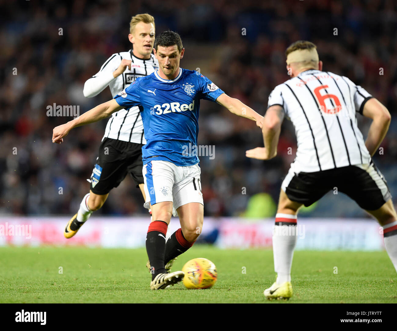 Rangers Graham Dorrans tries to go past Dunfermilne’s Lee Ashcroft ...