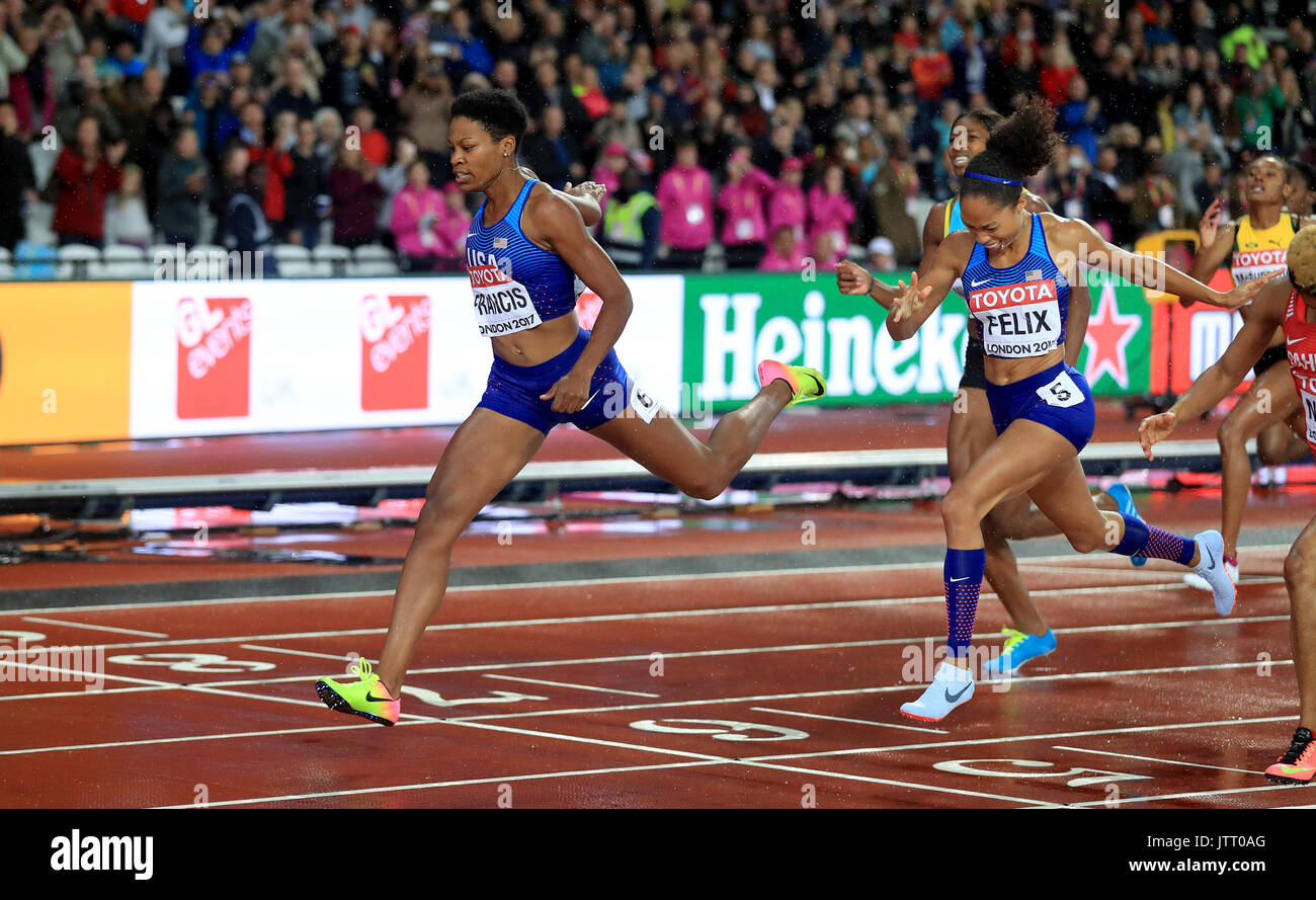 USA's Phyllis Francis wins the Women's 400m Final during day six of the ...