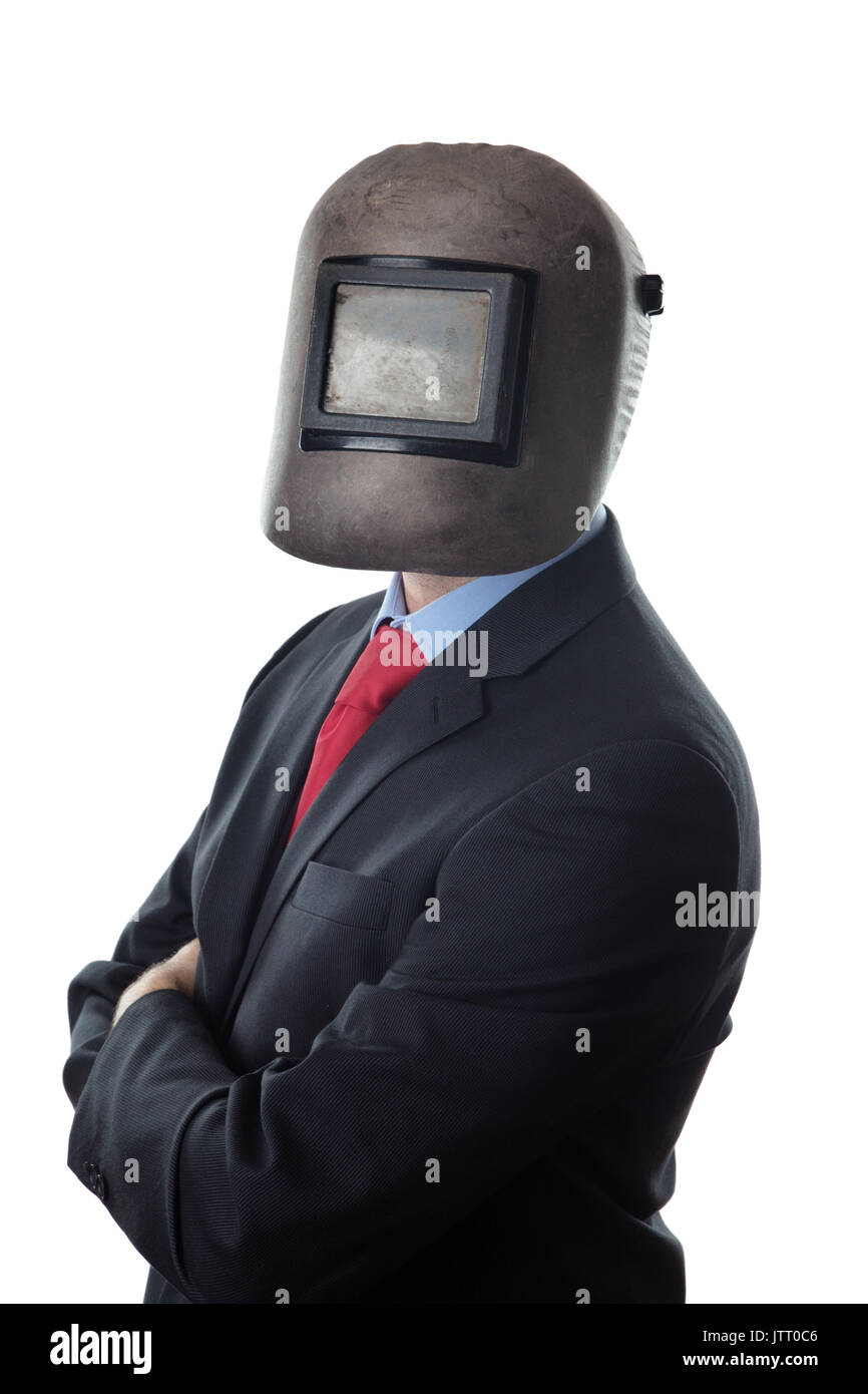Man wearing welding helmet welding hi-res stock photography and images ...