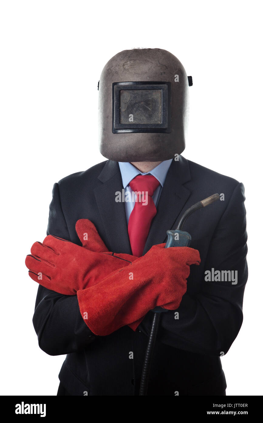 Man Wearing Welding Helmet Welding Stock Photos & Man Wearing Welding ...
