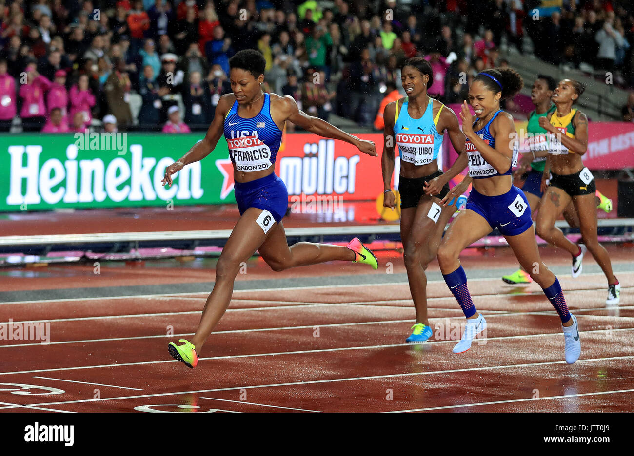 USA's Phyllis Francis wins the Women's 400m Final during day six of the ...