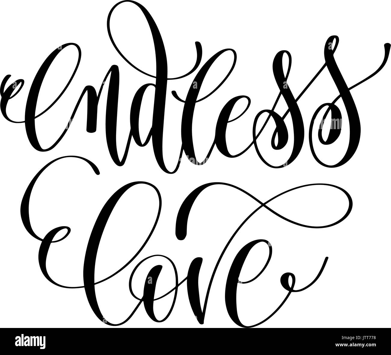 Endless Love Hand Lettering Romantic Quote Stock Vector Image And Art
