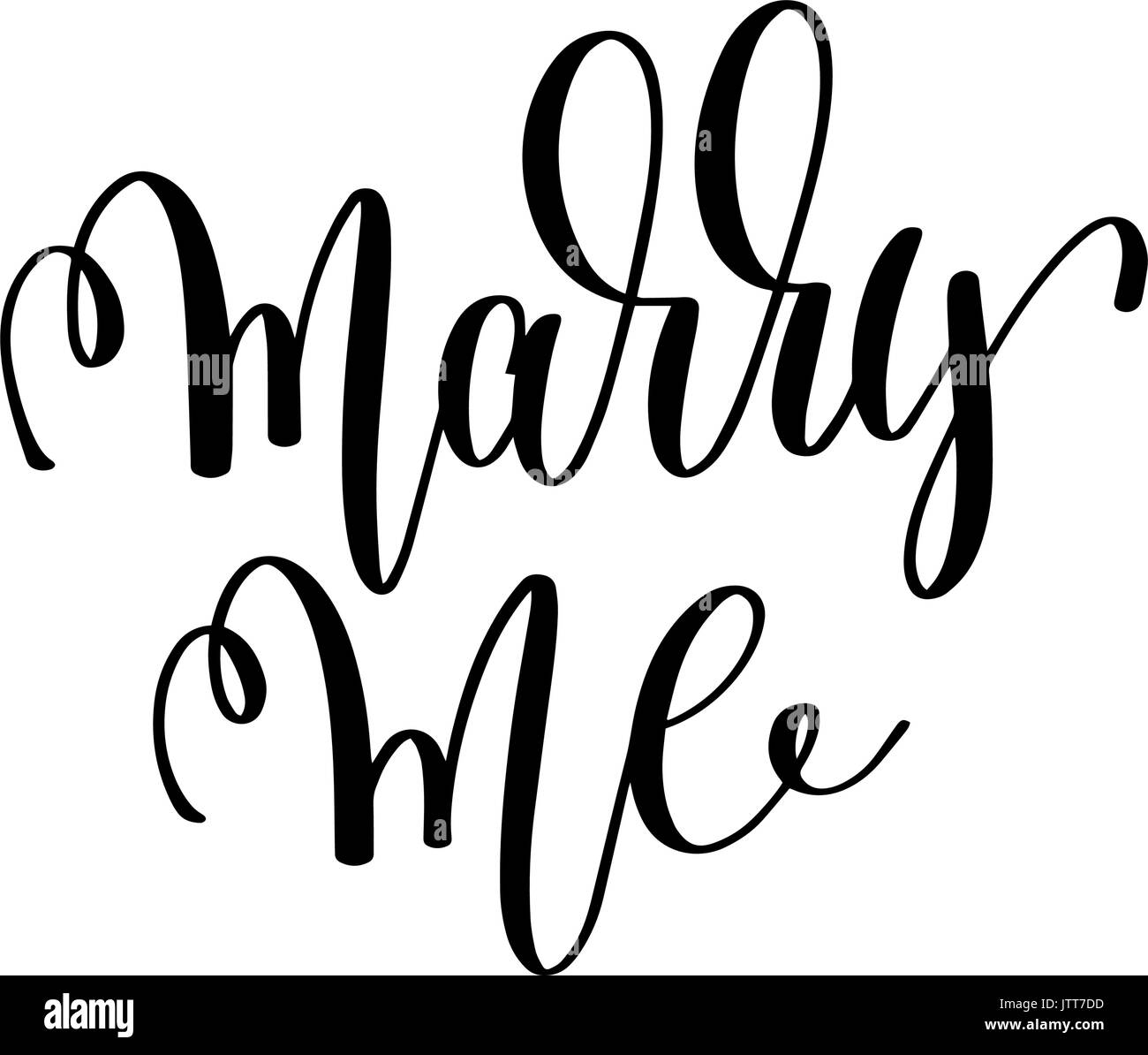 Marry Me Hand Lettering High Resolution Stock Photography and Images ...