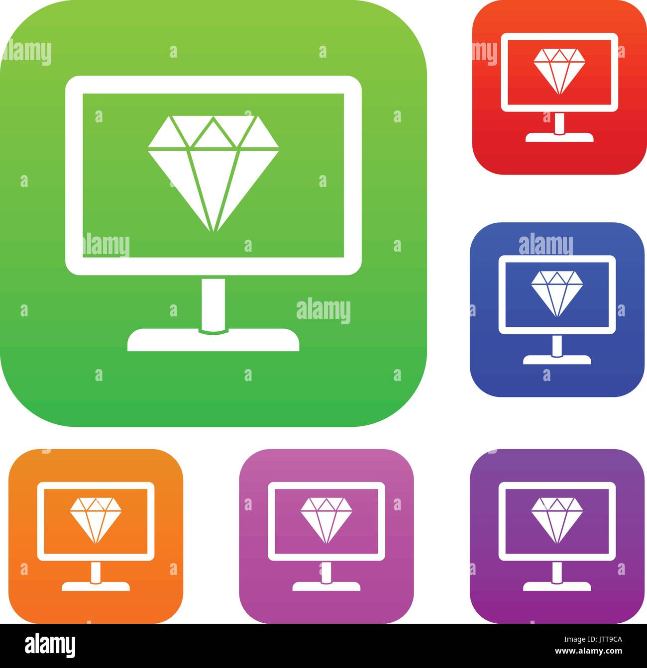 Screen with diamond set collection Stock Vector Image & Art - Alamy