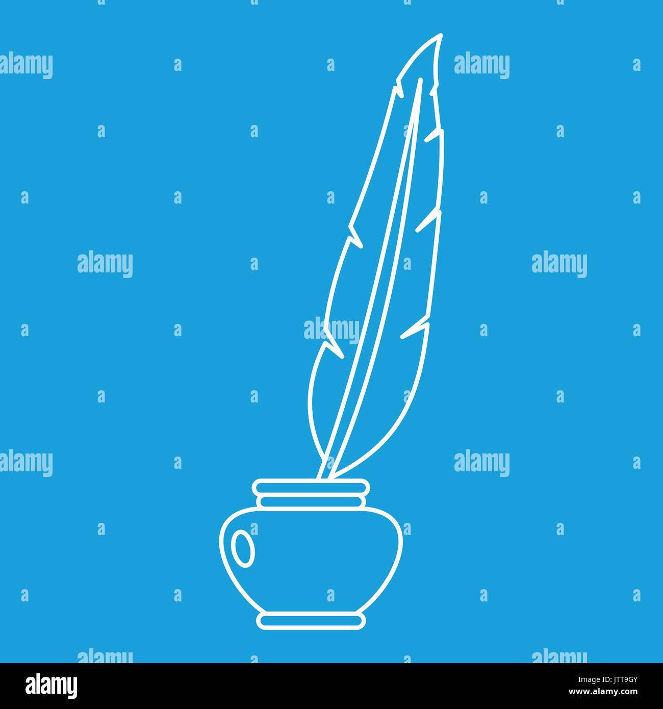 Fountain pen ink bottle white Stock Vector Images - Alamy