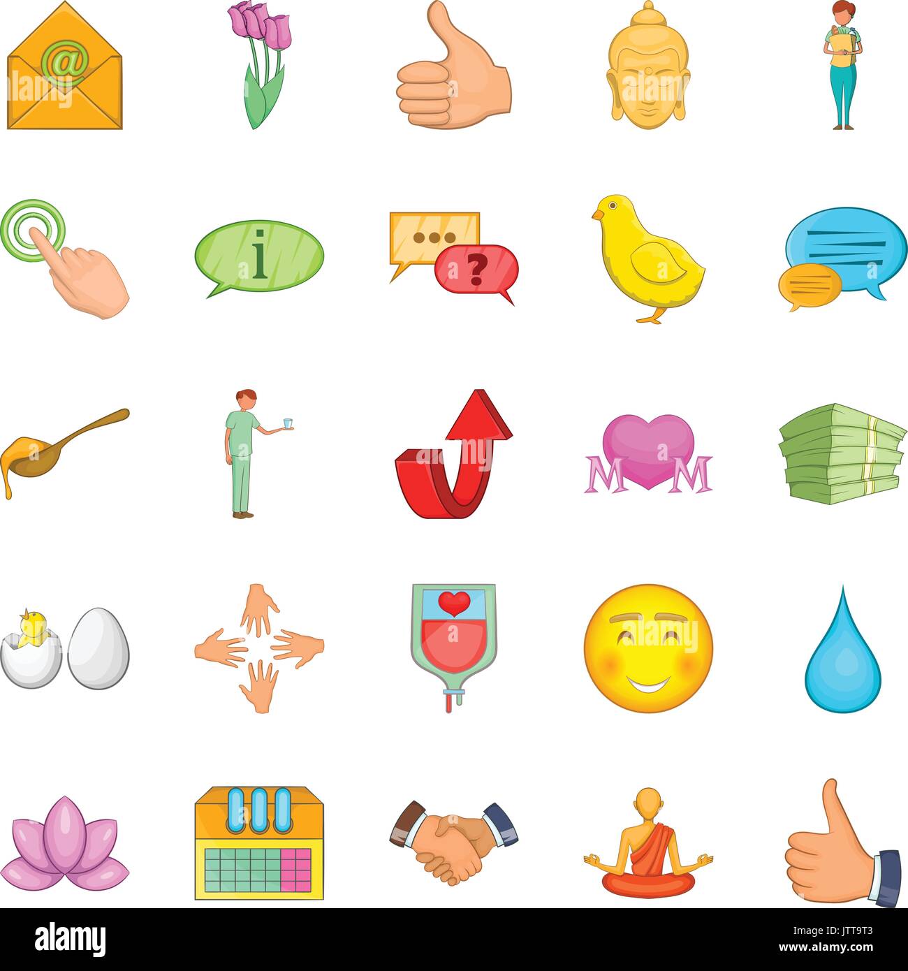 Graciousness icons set, cartoon style Stock Vector Image & Art - Alamy