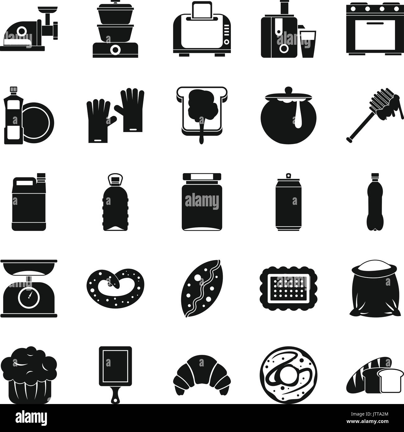 Cooking icons set, simple style Stock Vector Image & Art - Alamy