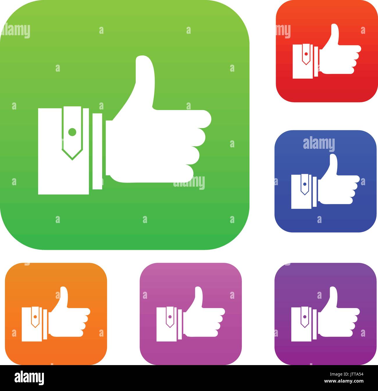 Thumbs up set collection Stock Vector Image & Art - Alamy