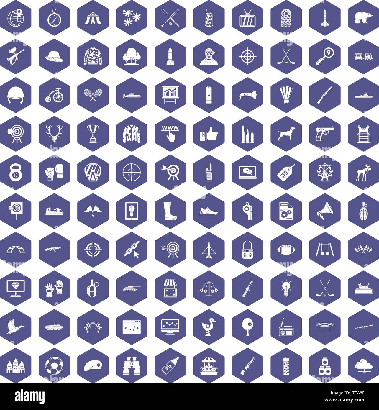 100 target icons hexagon purple Stock Vector Image & Art - Alamy