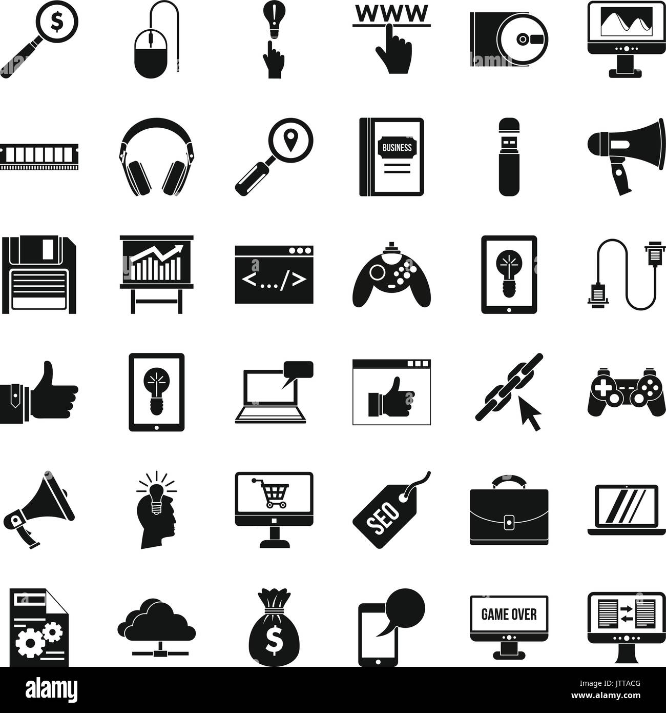 Web diagram icons set, simple style Stock Vector Image & Art - Alamy