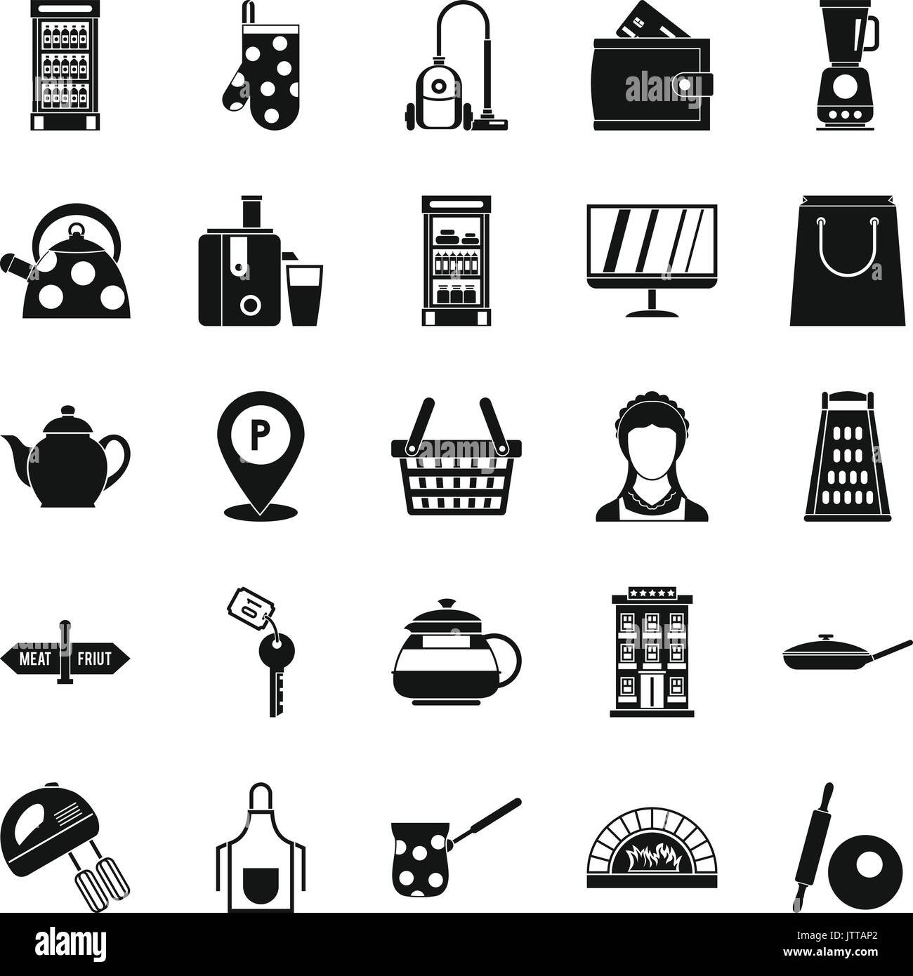 Utensil icons set, simple style Stock Vector Image & Art - Alamy