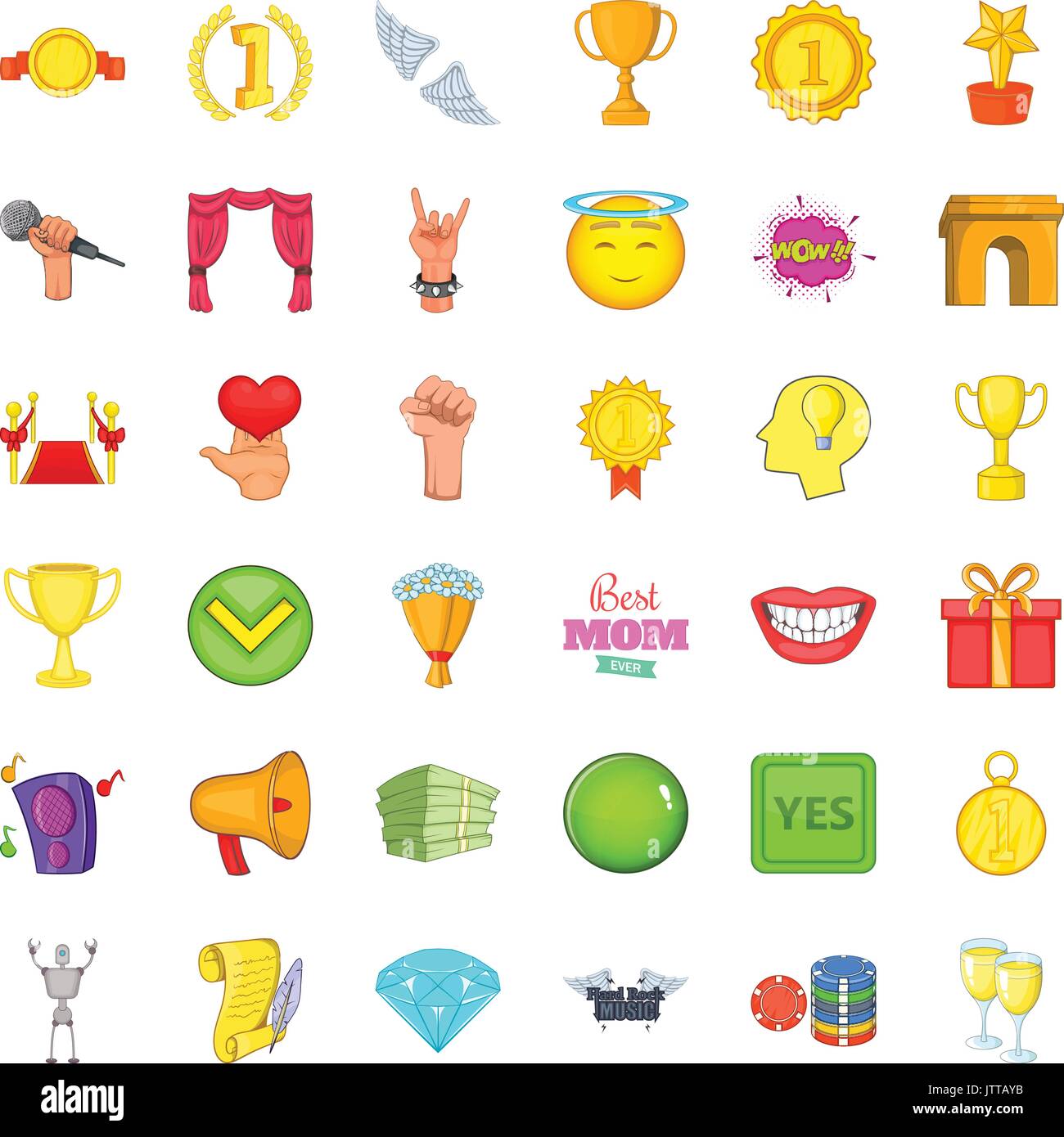 Sport victory icons set, cartoon style Stock Vector Image & Art - Alamy