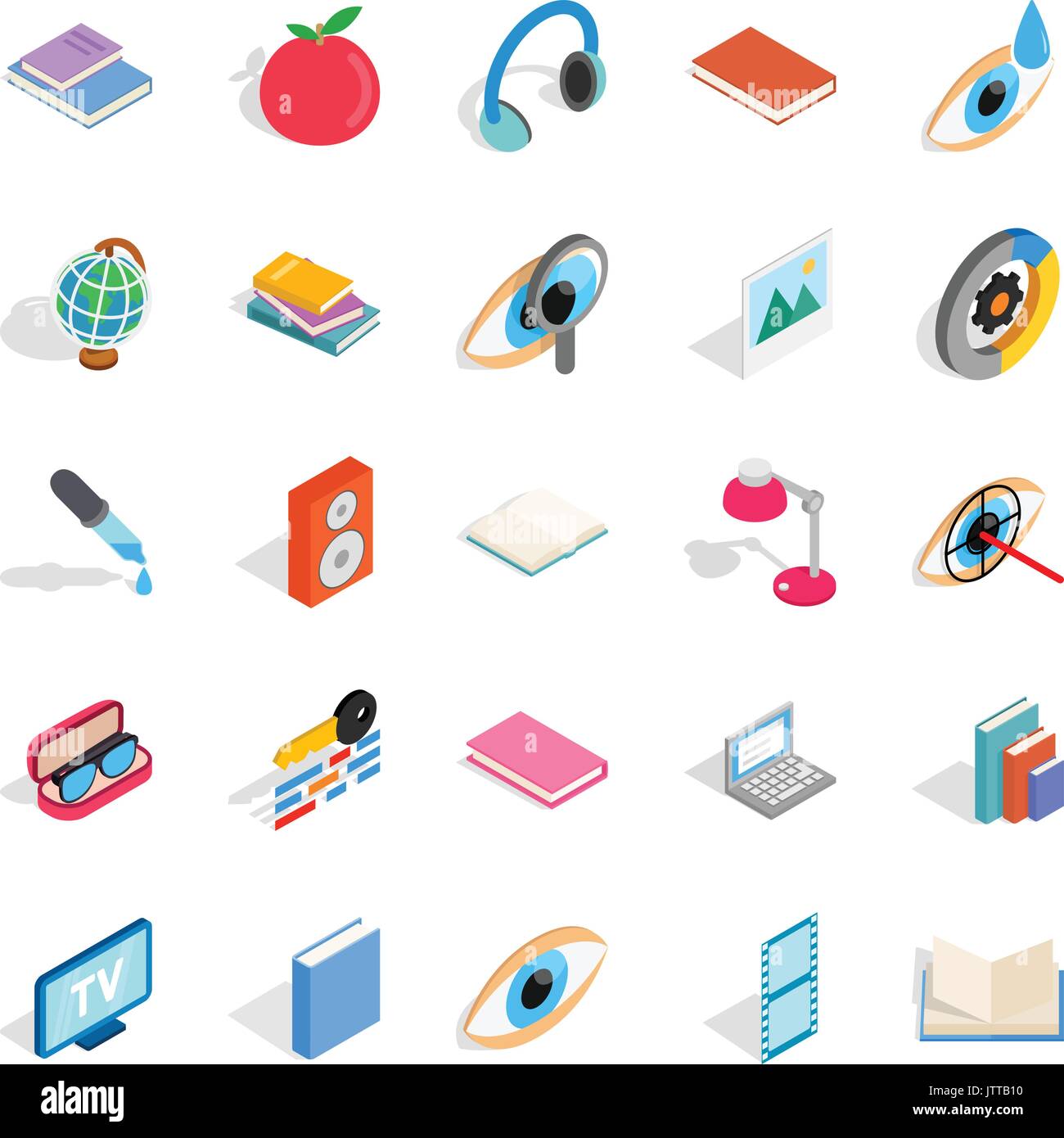 Lore icons set, isometric style Stock Vector Image & Art - Alamy