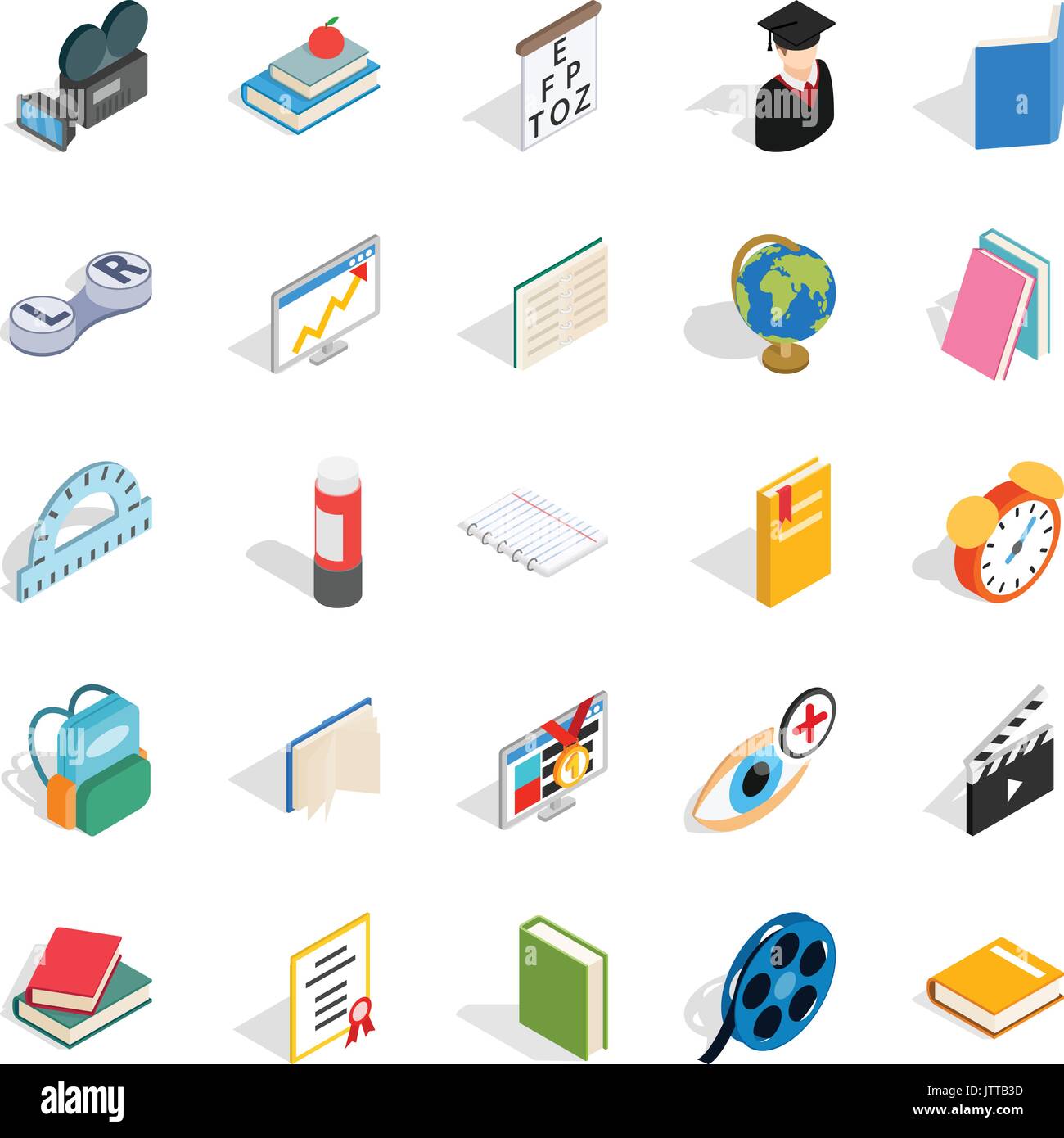 Knowledge icons set, isometric style Stock Vector Image & Art - Alamy