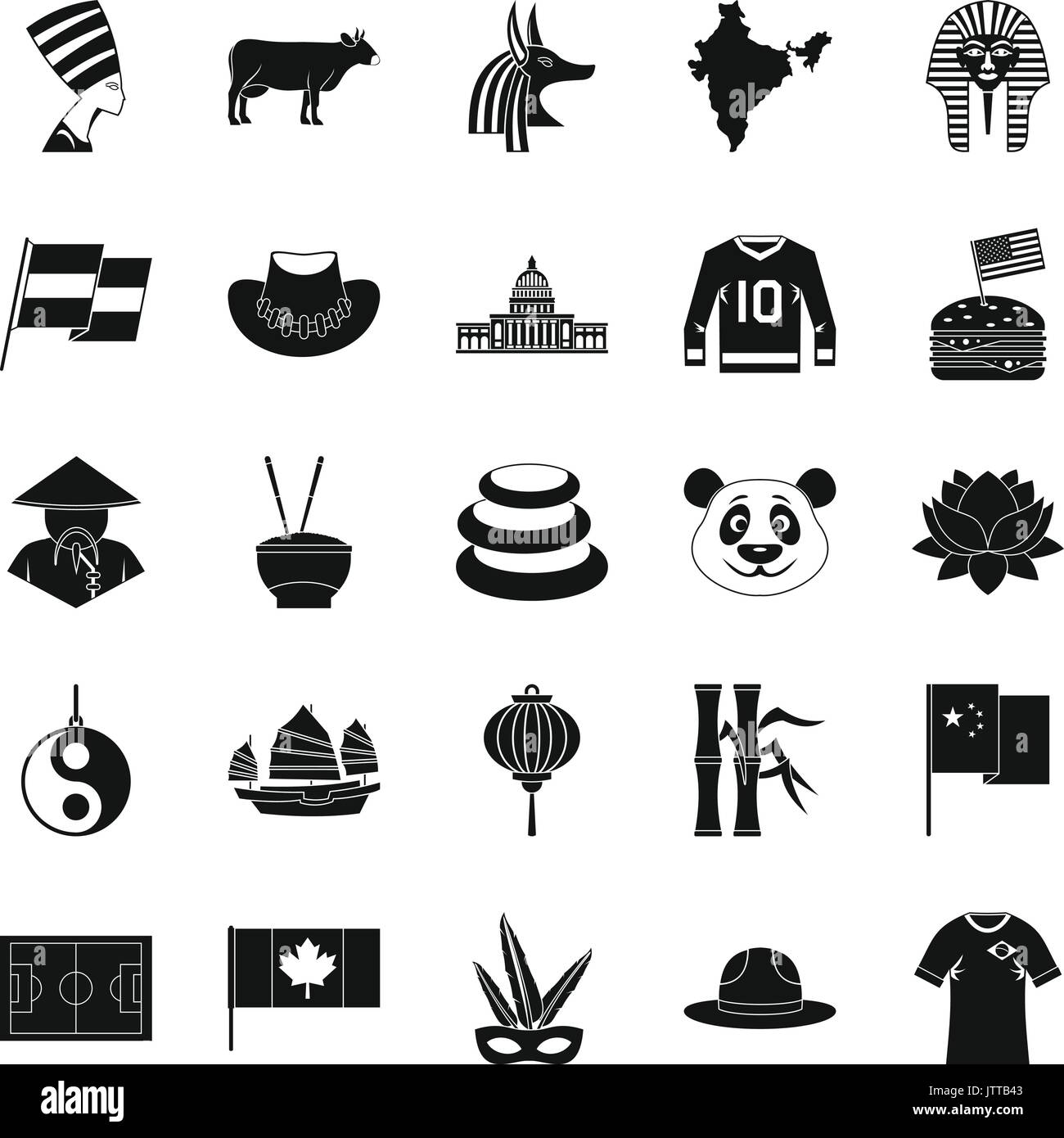 Monument icons set, simple style Stock Vector Image & Art - Alamy