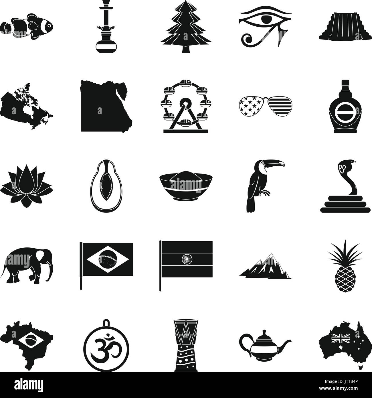 Feature icons set, simple style Stock Vector Image & Art - Alamy