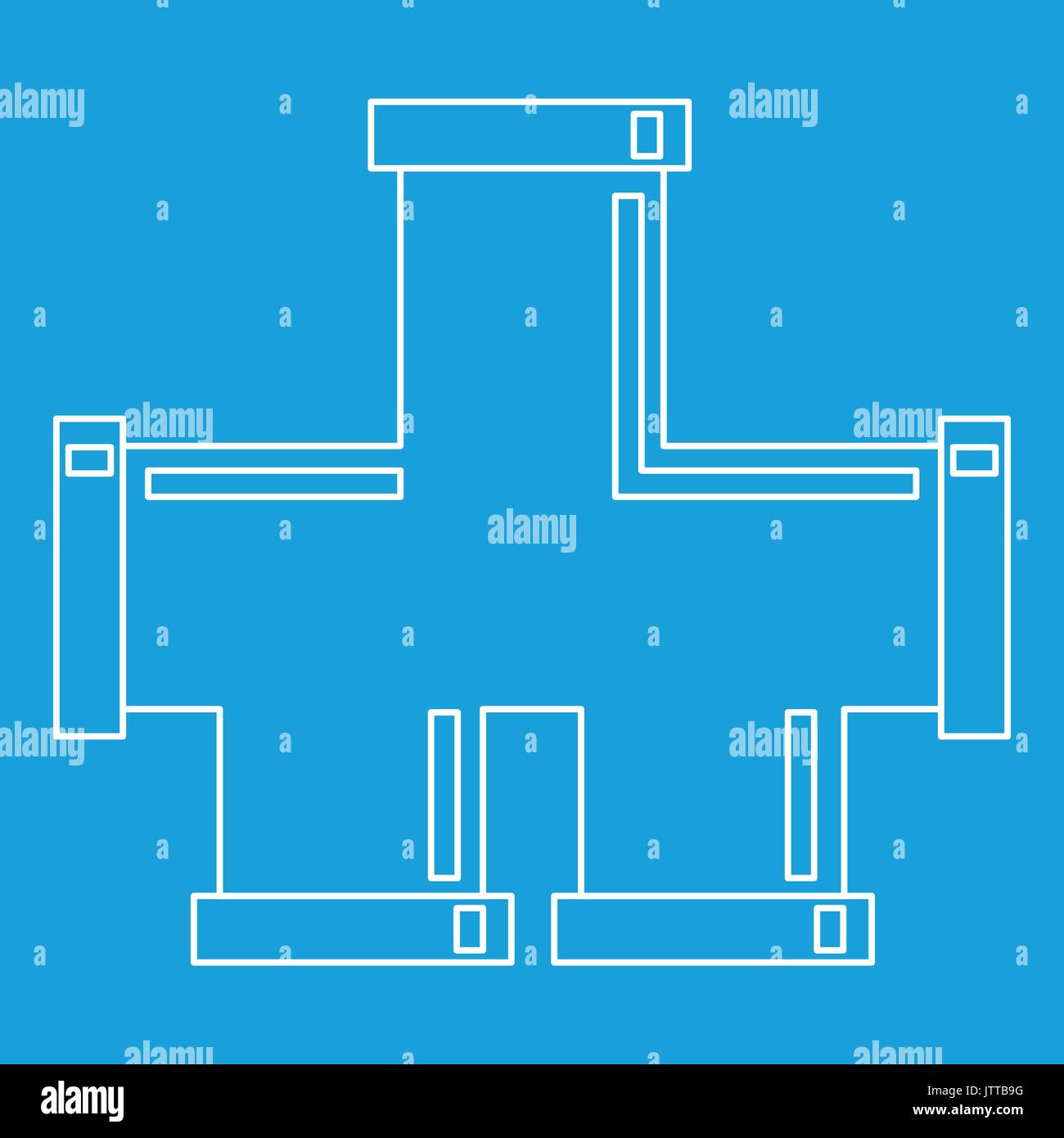 Piping connection icon, outline style Stock Vector Image & Art - Alamy