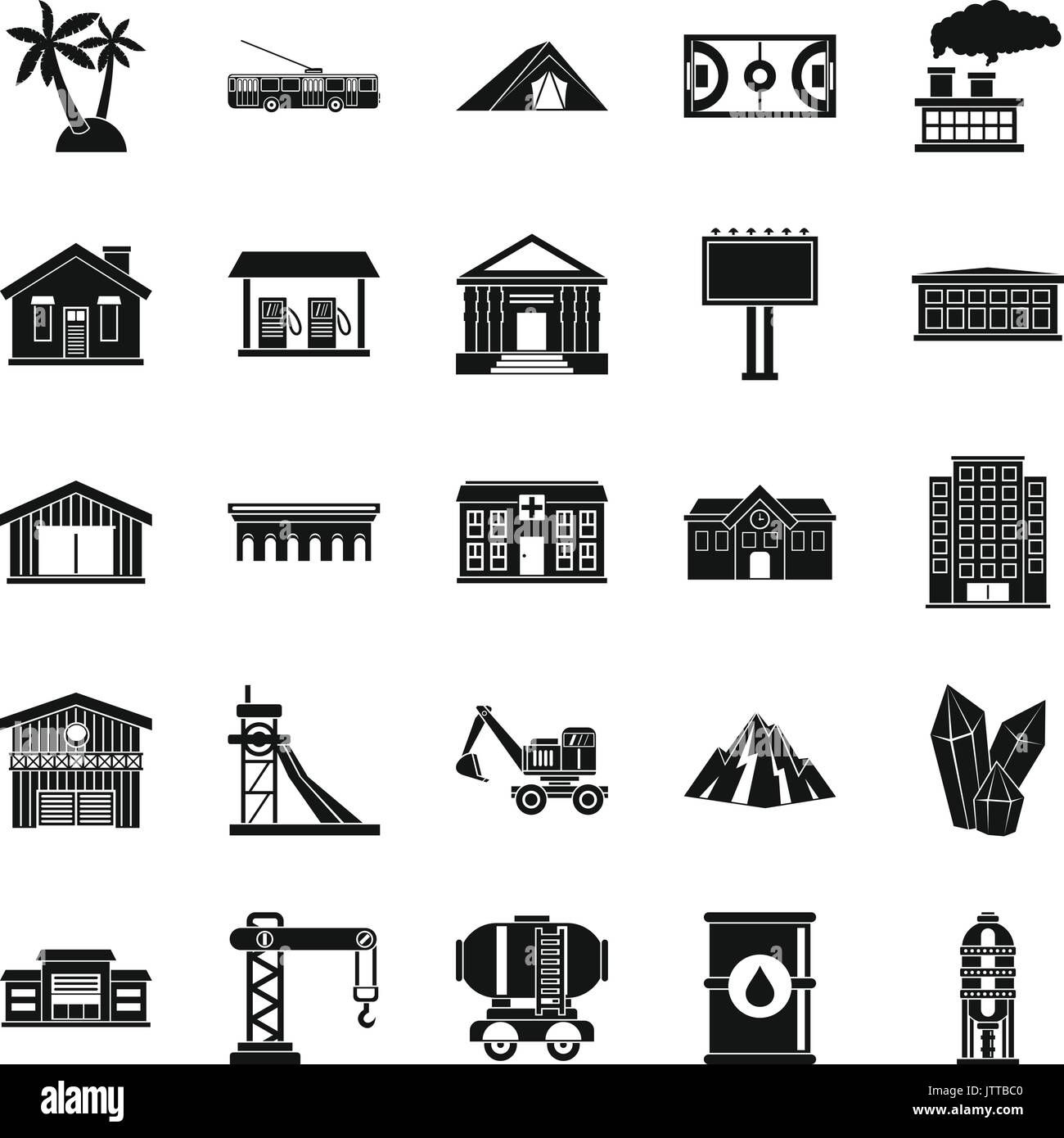 Situation icons set, simple style Stock Vector Image & Art - Alamy