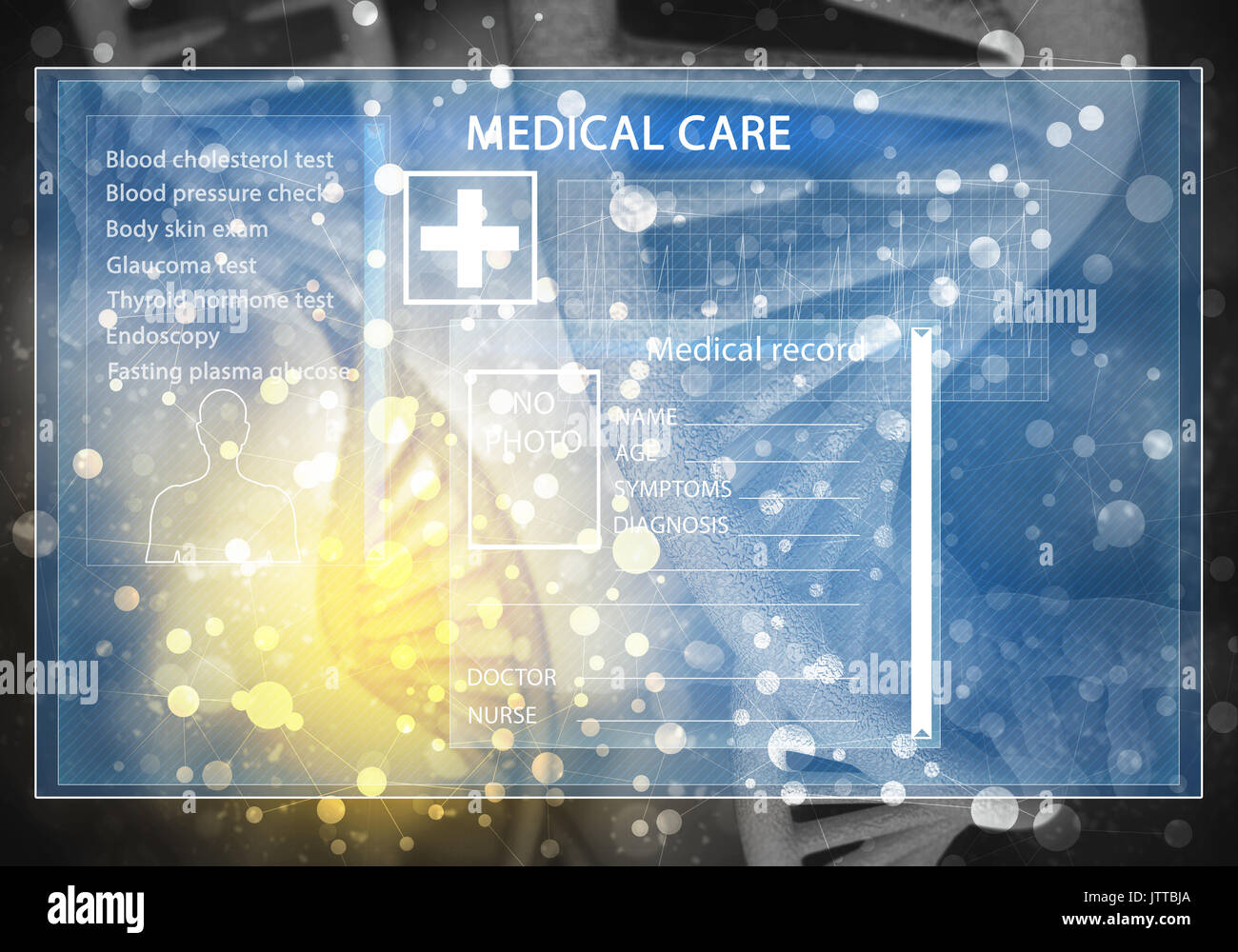 Medicine user interface Stock Photo - Alamy